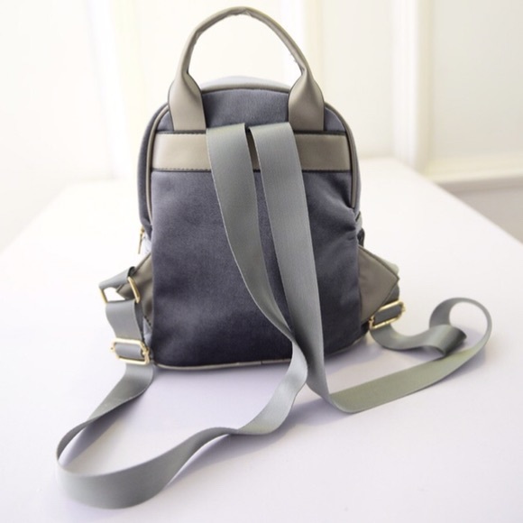 Bags | 15new Trendy Silver Mini Velvet Backpack | Poshmark